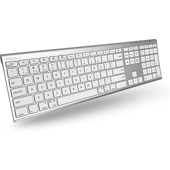 Macally Ultra-Slim Full Size Bluetooth Keyboard for Apple, Windows ...