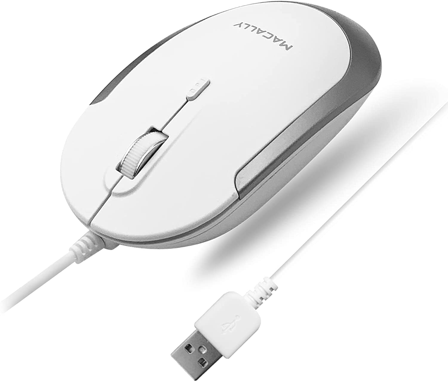Macally Silent Wired Mouse - Slim & Compact USB Mouse for Apple Mac or ...