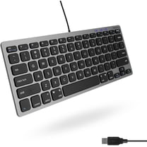 Macally Portable Wired Keyboard for Mac, Windows, Laptop & Desktop - 78 ...