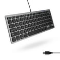 Macally Small USB Wired Keyboard for Mac and Windows - 78 Scissor Keys ...