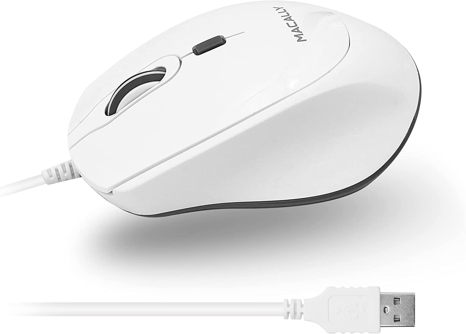 Macally USB Wired Mouse for Mac or PC - Comfortable, Smooth, and Quiet ...