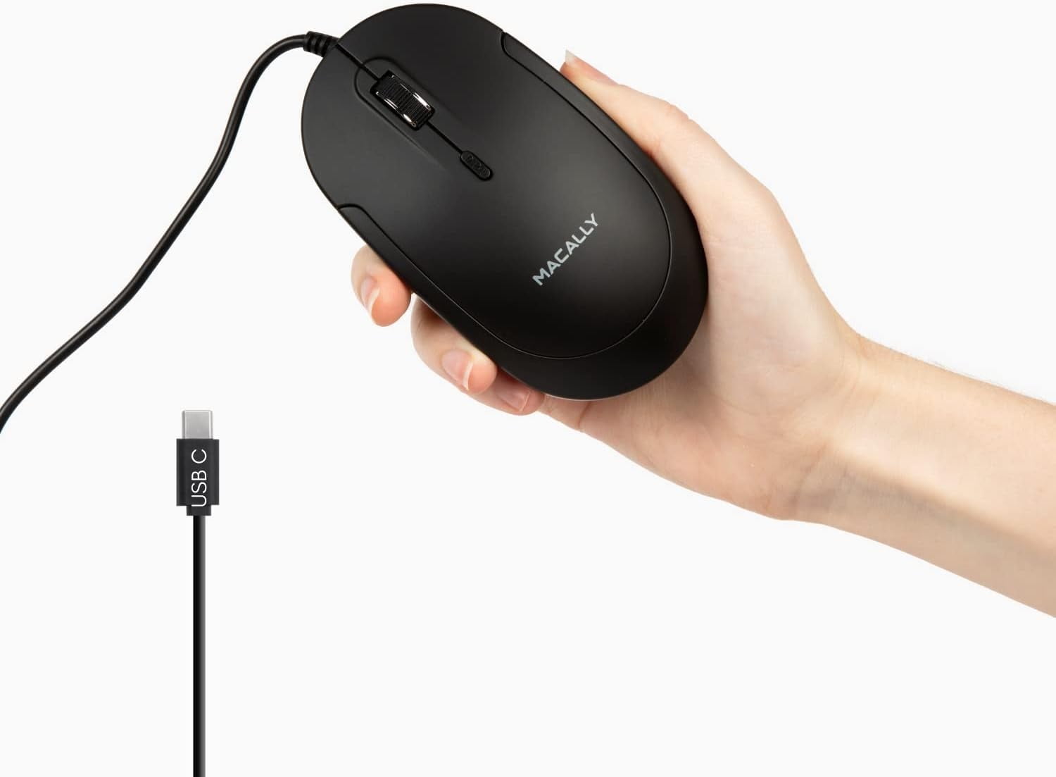 Macally Wired USB C Mouse for Mac and PC - Slim, Quiet, and Reliable ...