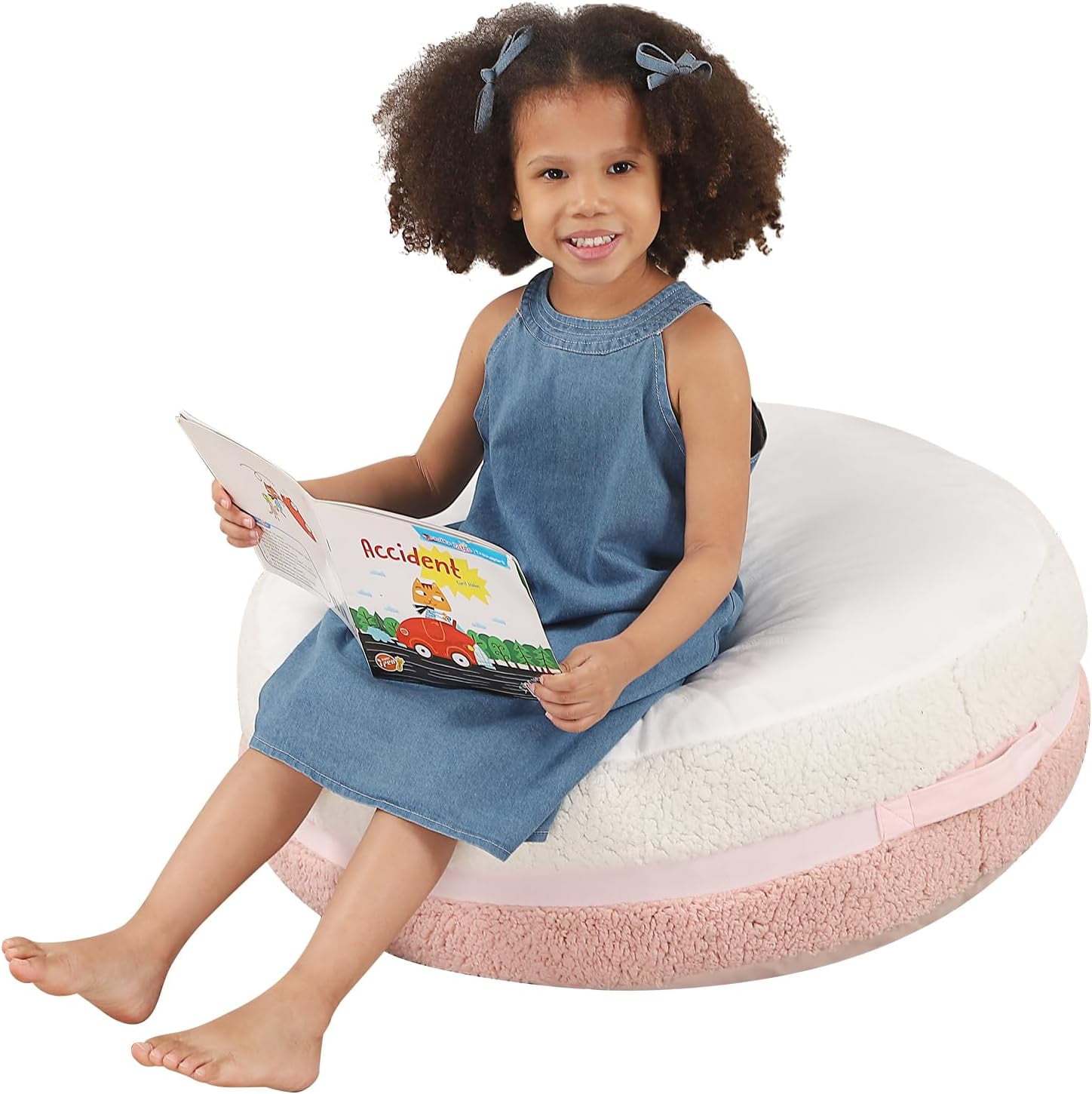 Macaron Bean Bag Chair for Kids and Teens, Medium Bean Bag Sofa with ...