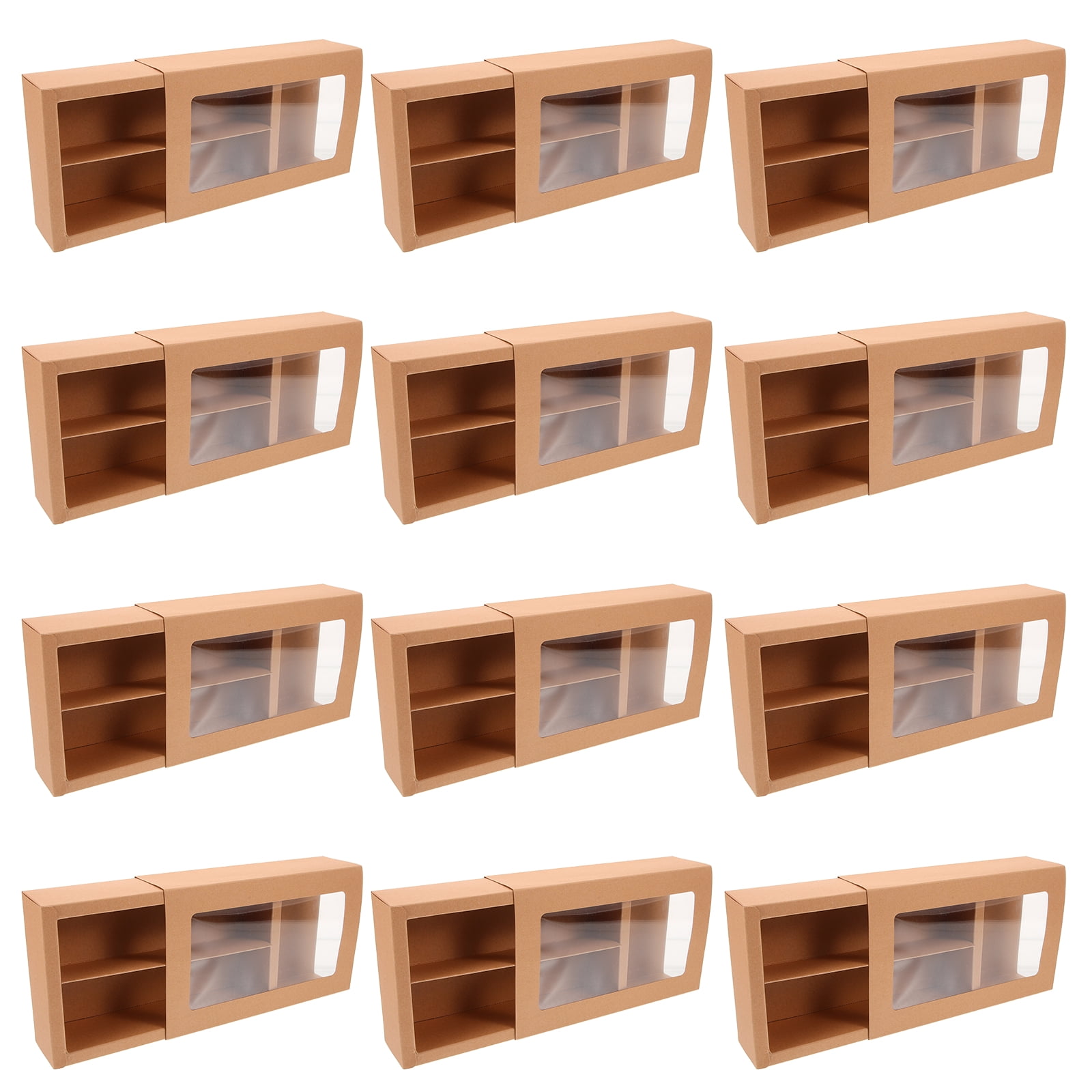 Macaron Box 12 Pcs Packing Paper Cup Cake Boxes Packages Giftbox ...