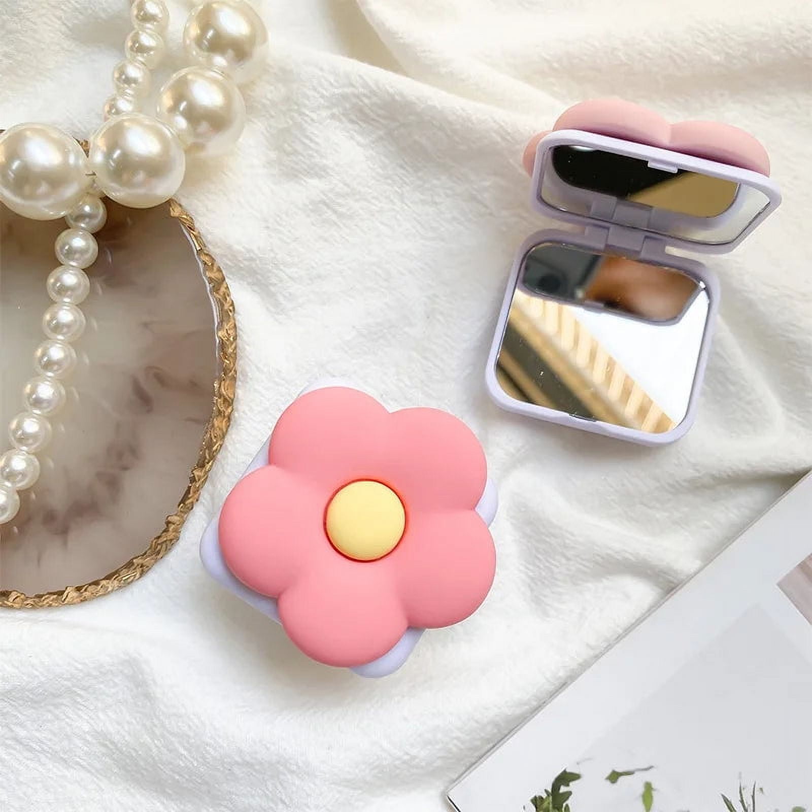 Macaron Color Flower Bowknot Flip Mirror Phone Grip Tok Smart Tok ...