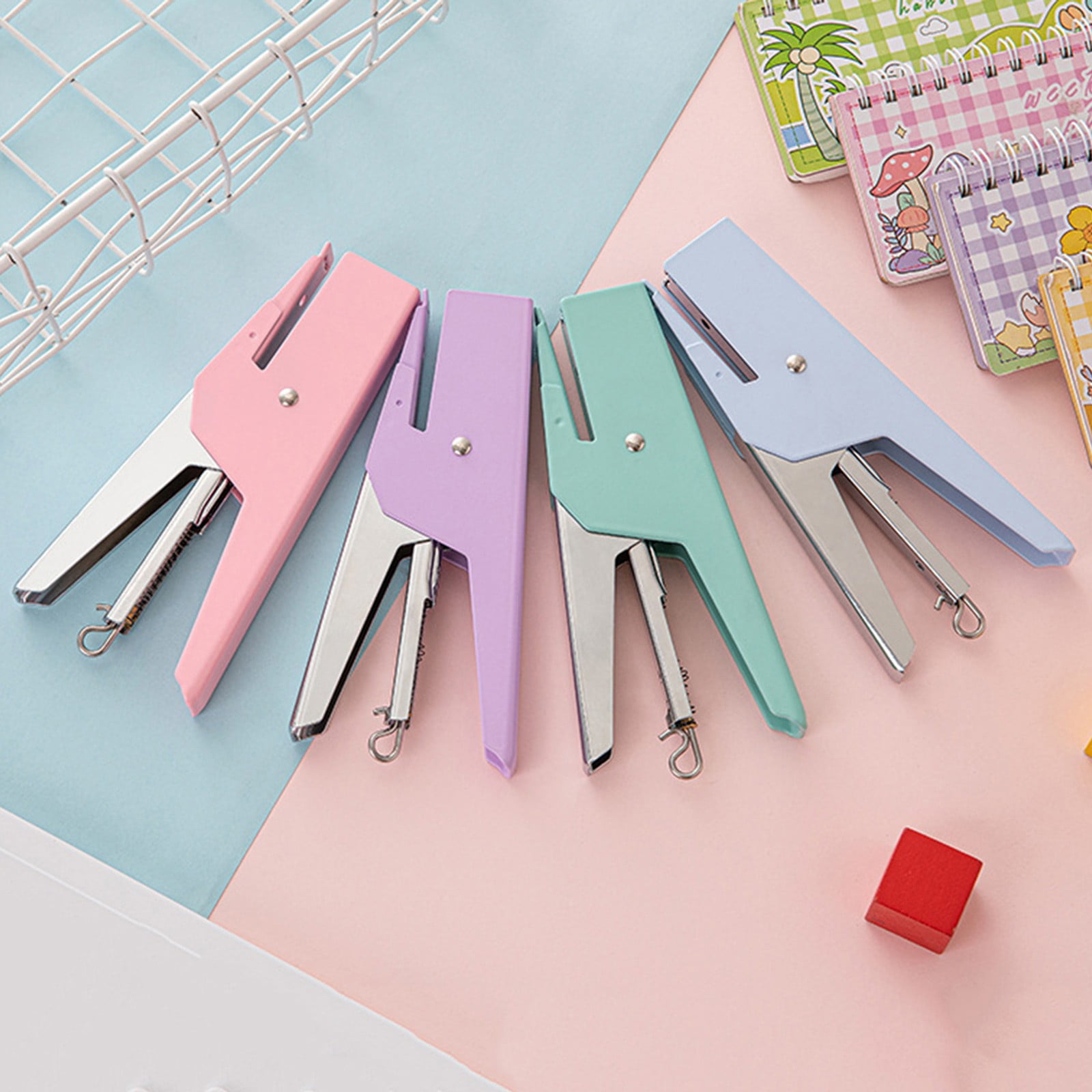 Macaron Color Handheld Stapler, No 10 Nail Binding Tool, Compact Design ...