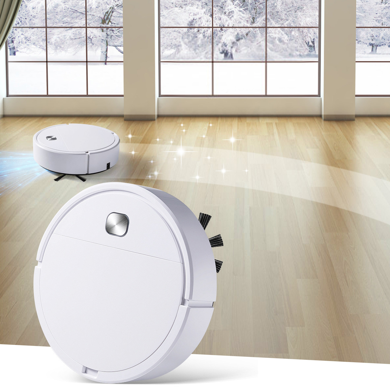 Smart Sweeping Robot - Rechargeable 3-in-1 Vacuum, Sweeping, and ...