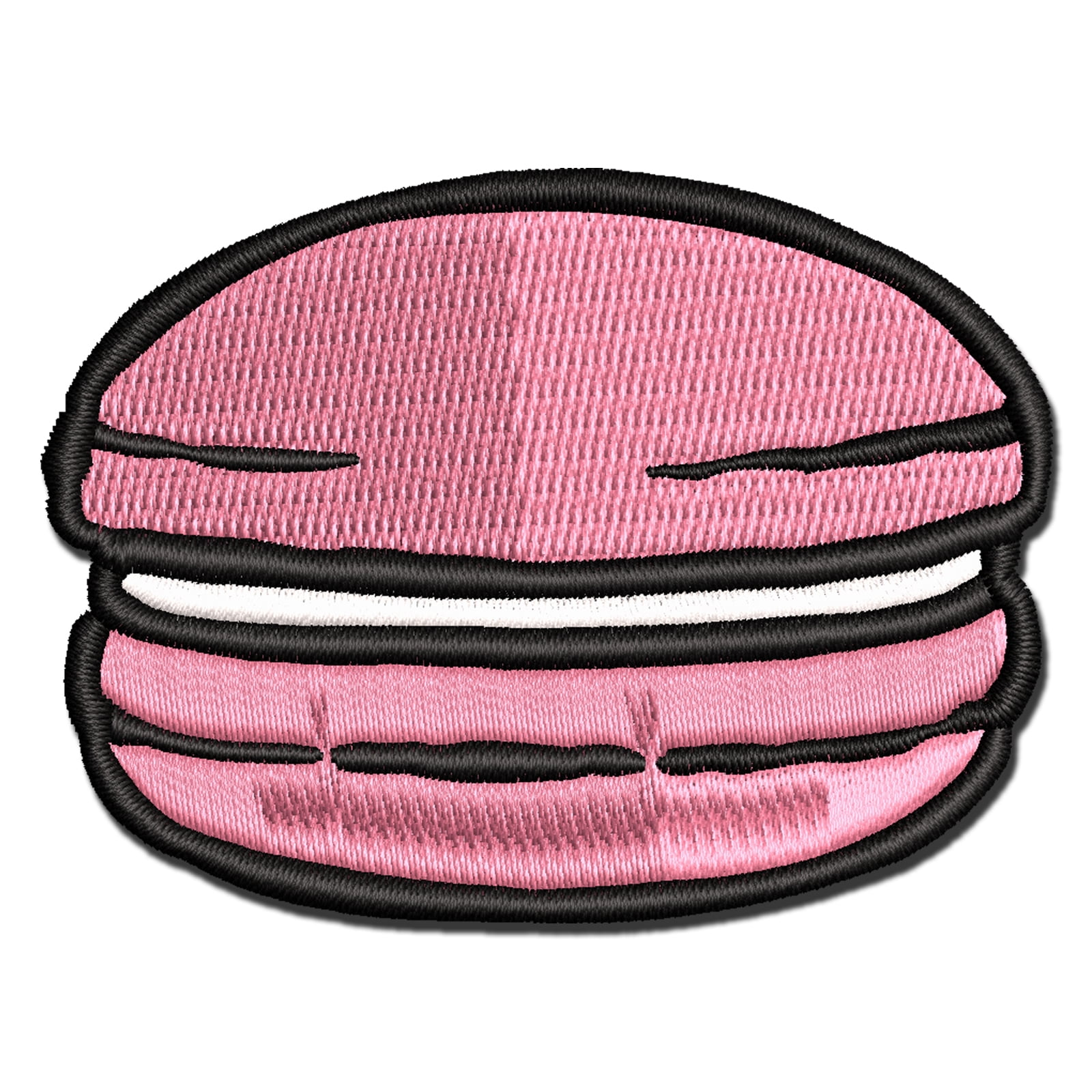 Macaron Cookie Sketch Applique Multi-Color Embroidered Iron-On Patch ...