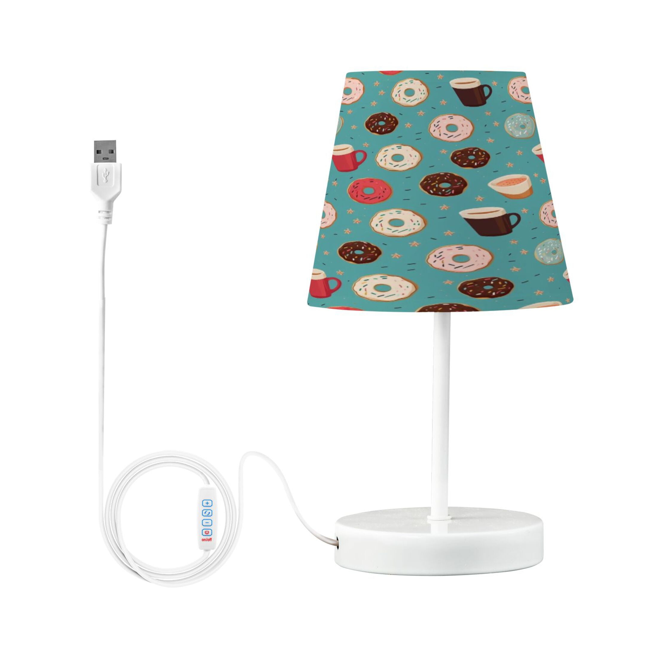 Macaron Donuts and Cup Desk Lamp LED Table Nightstand Lamps with 3 ...