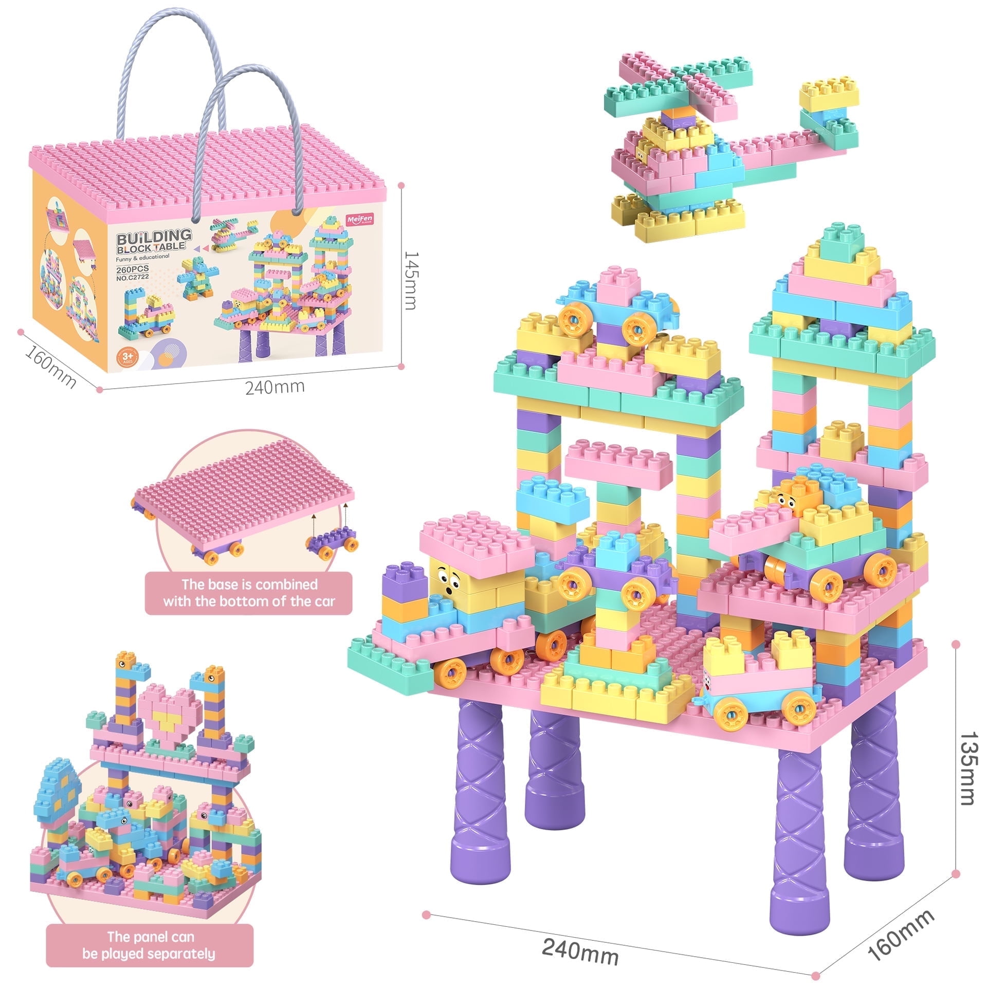 Macaron Fun Pebble Building Block Toy Set for Parent-Child and Girl ...