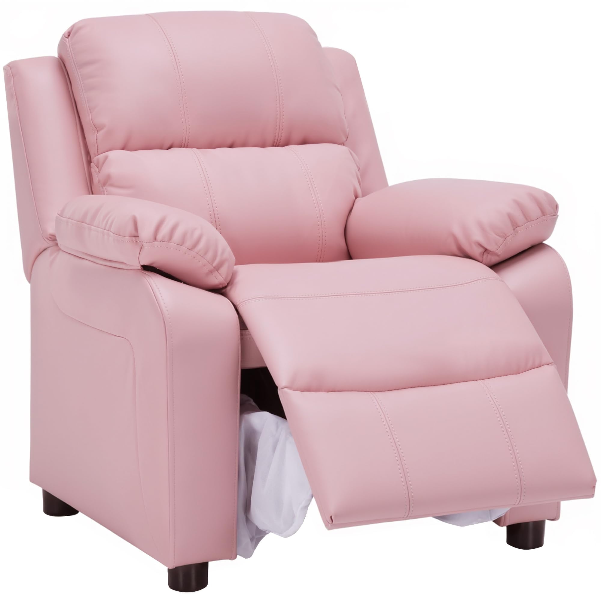 Macaron Kids Reclining Chair Leather Recliner Sofa Push Back Toddler ...