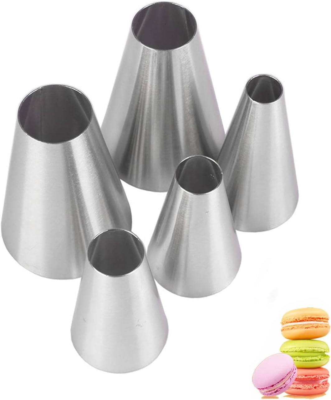 Macaron Piping Tips Set,Large Round Icing Tips,Round Frosting Tips ...