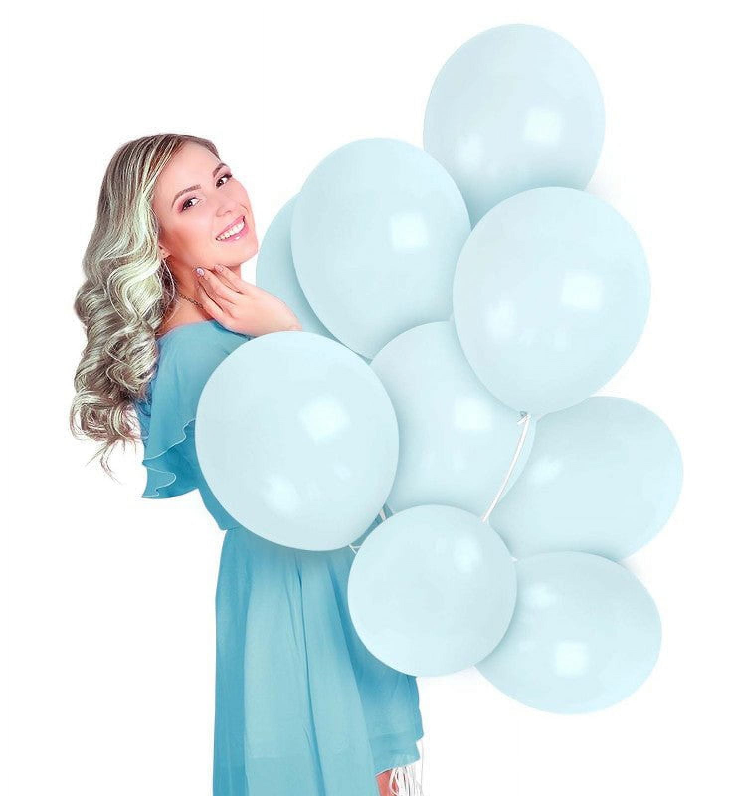 Macaron Powder Blue Balloons - 12 Inch Latex Balloons - 100 Pack ...