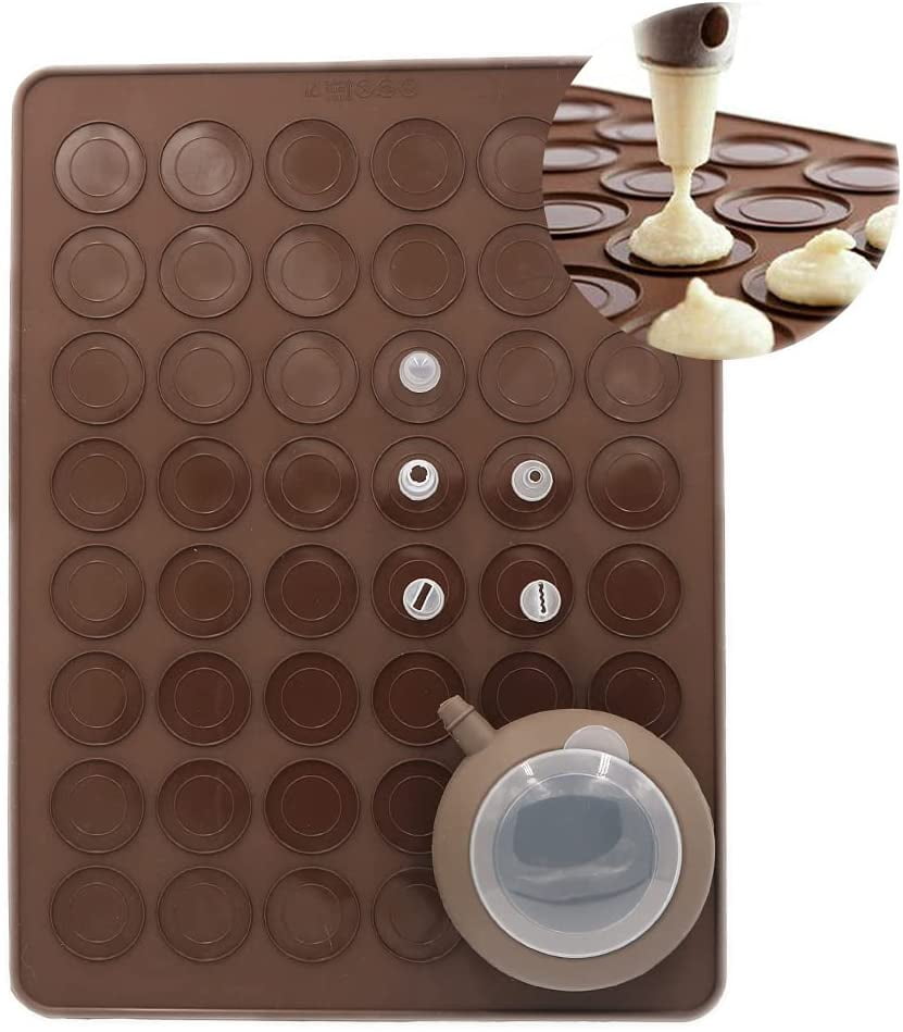 Macaron Silicone Baking Mats Baking Mold Set 48 Capacity Silicone ...