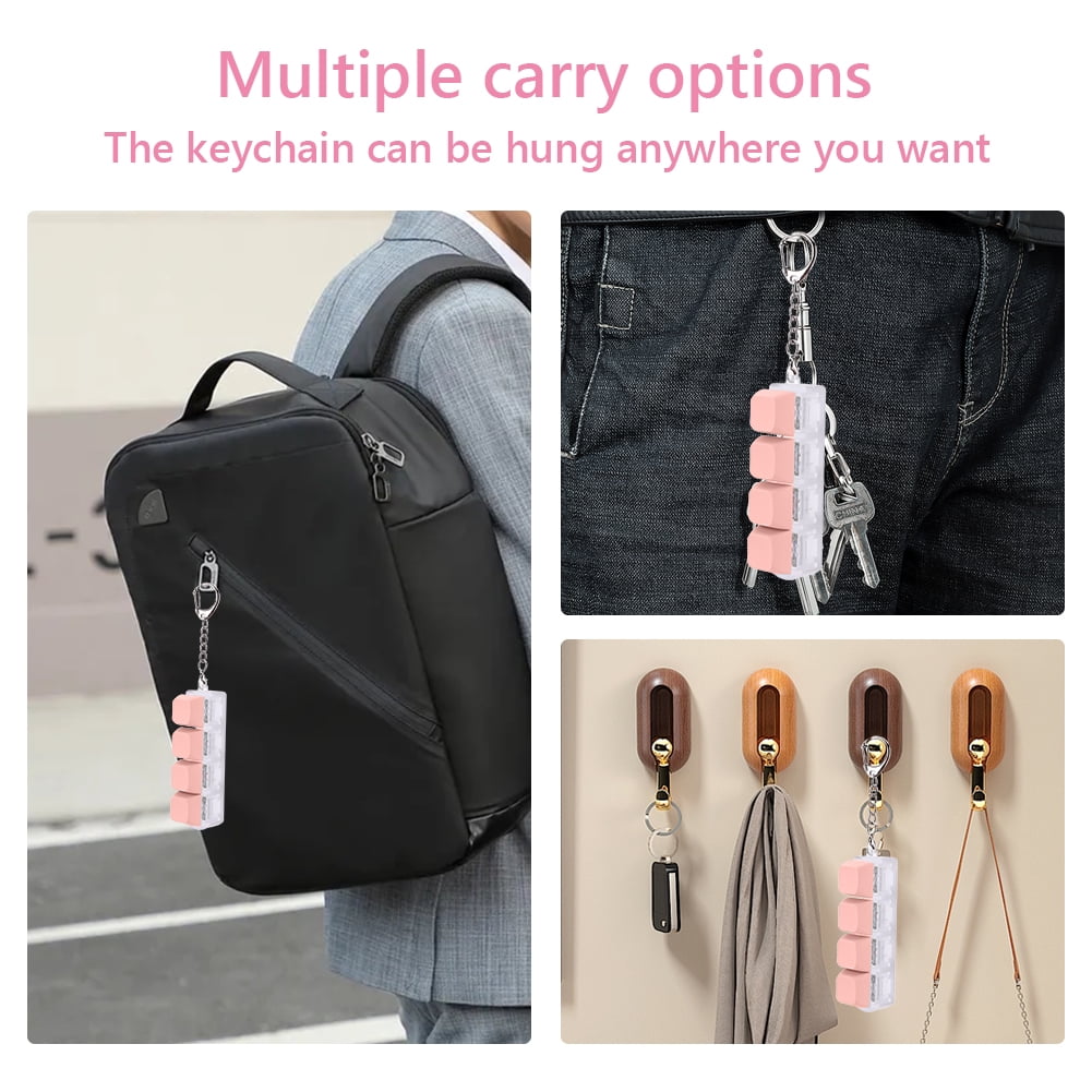 Macaron color four-key mechanical keyboard decompression button pendant ...