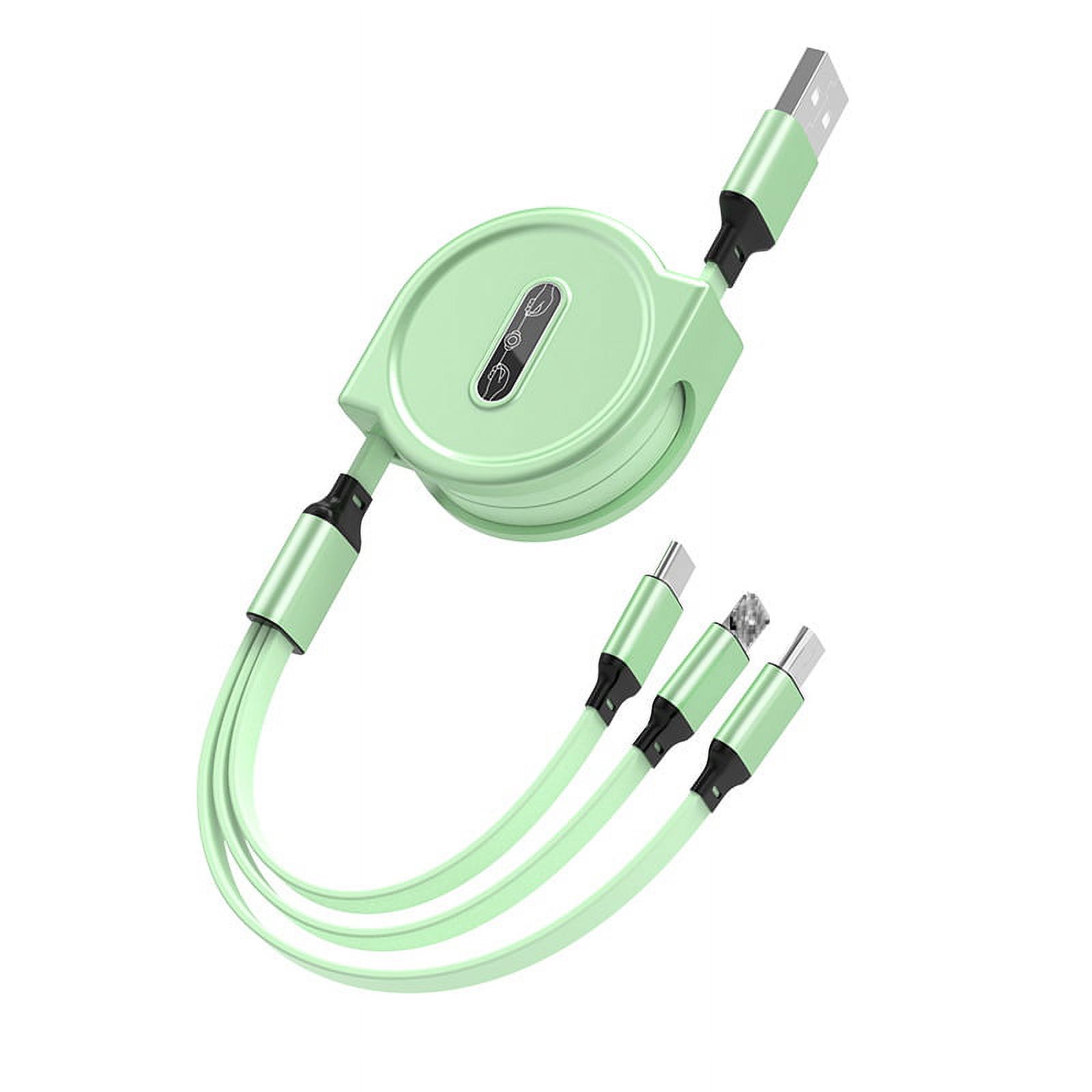 Macaron one-to-three telescopic data cable 3A fast charging three-in ...