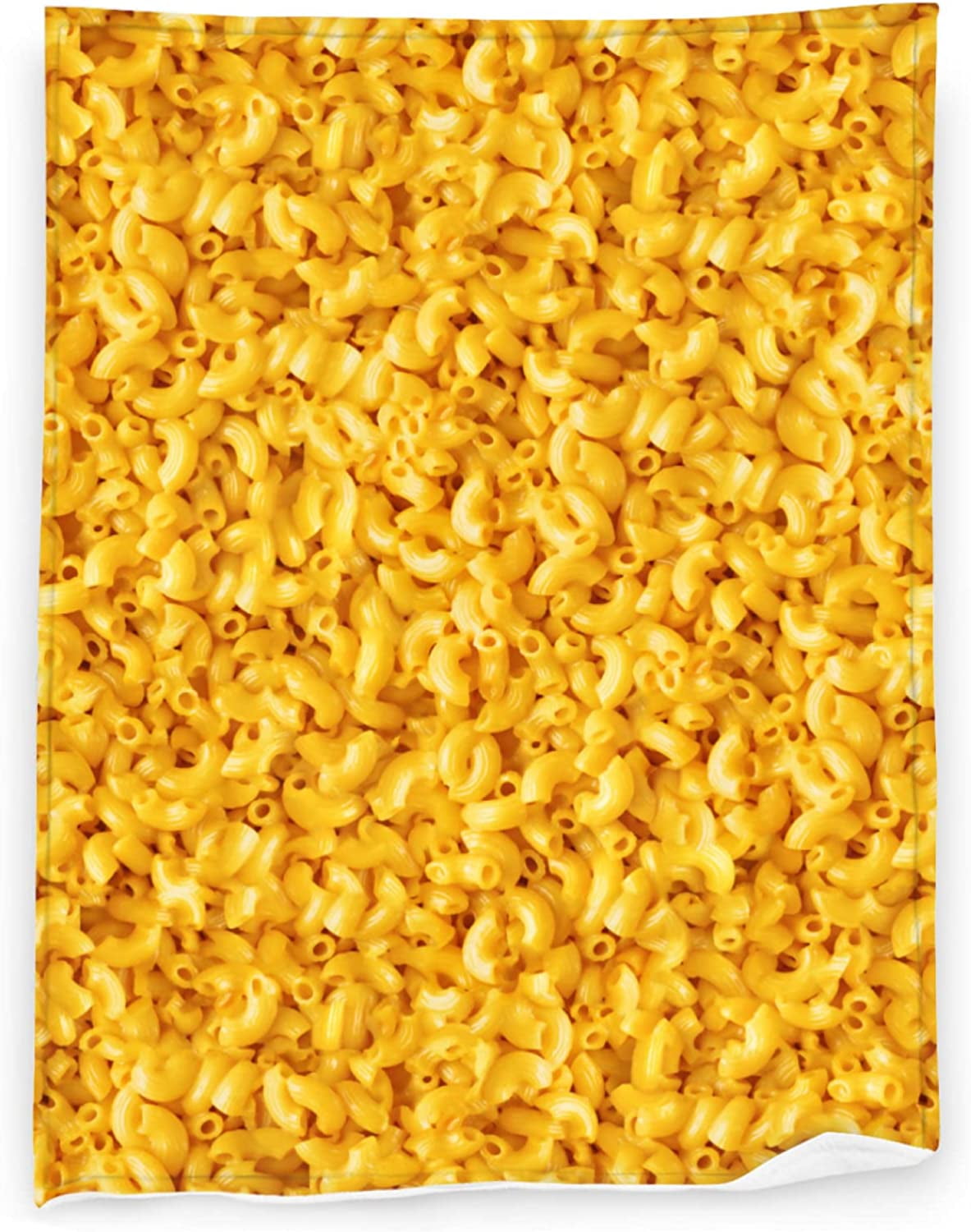 housay Macaroni and Cheese Plush Throw, Super Soft Flannel Fleece ...