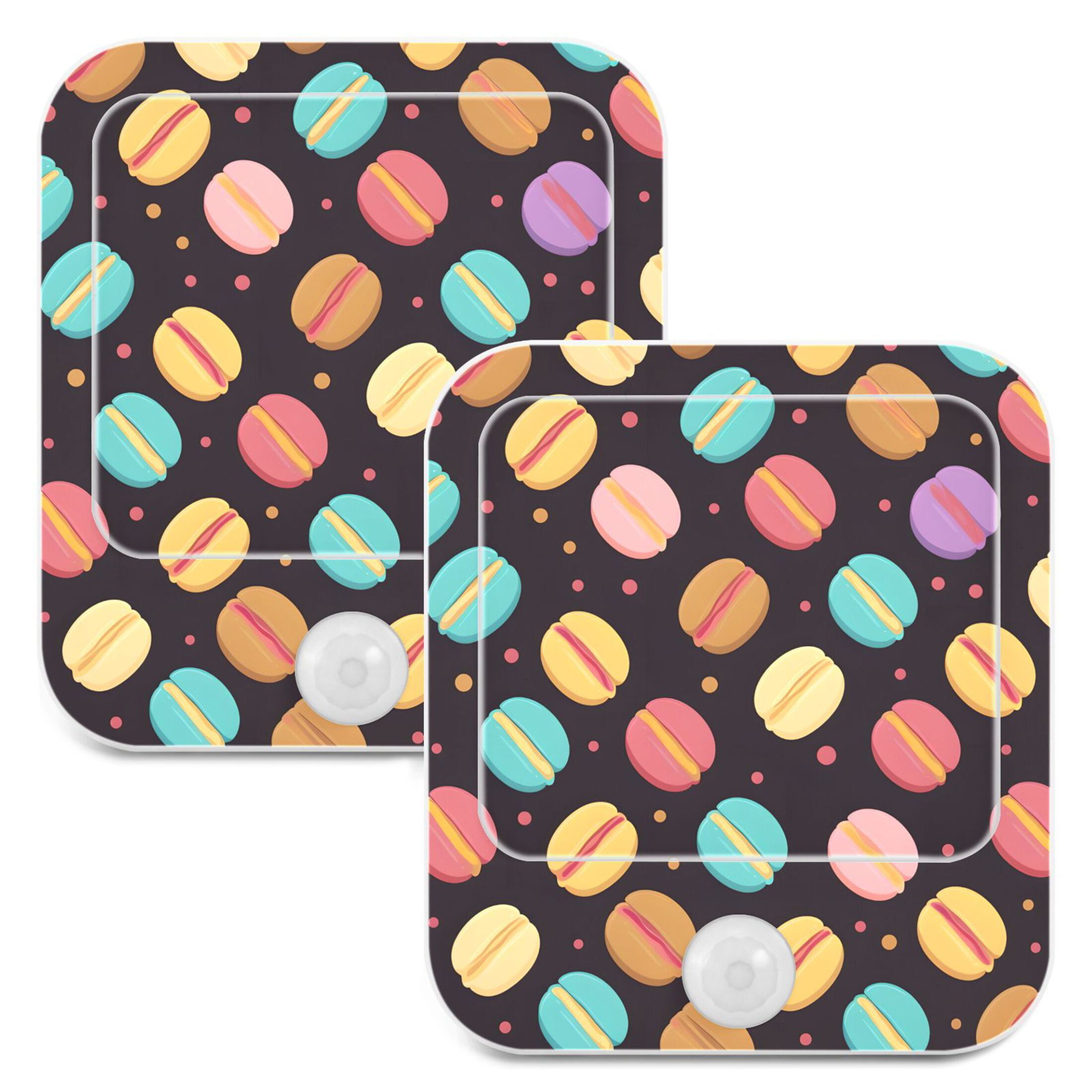 Macarons Black Night Lights Plug into Wall LED with Auto Light Sensor ...