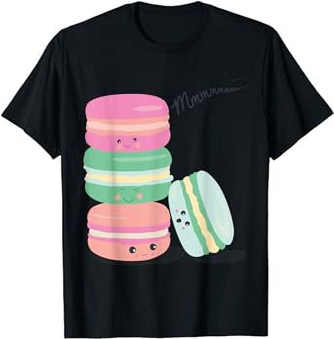 Macarons Paris Souvenir Cookie Kawaii French Women Girls Mom T-Shirt ...