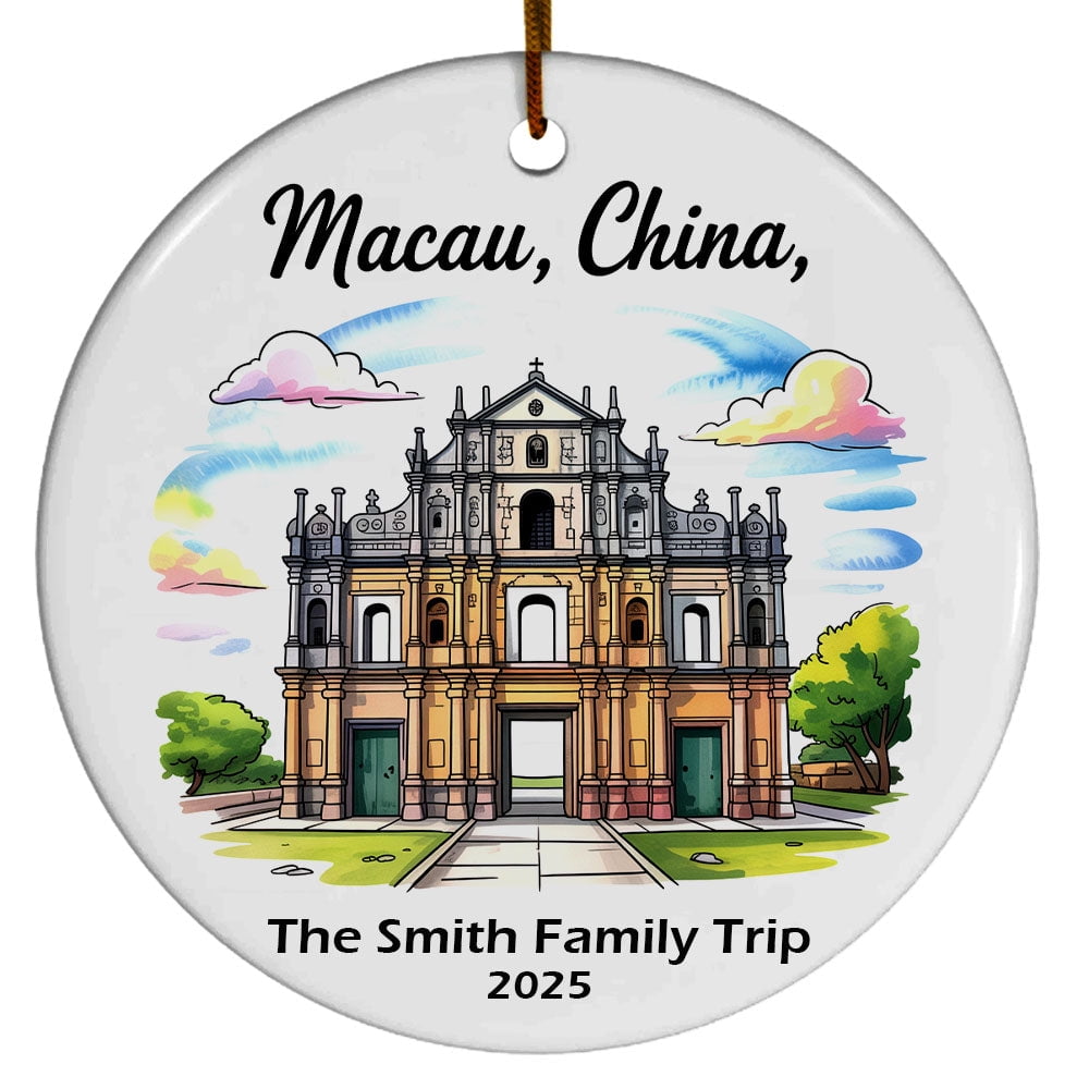 Macau China Christmas Ornament, Collection of City Travel Souvenirs for ...