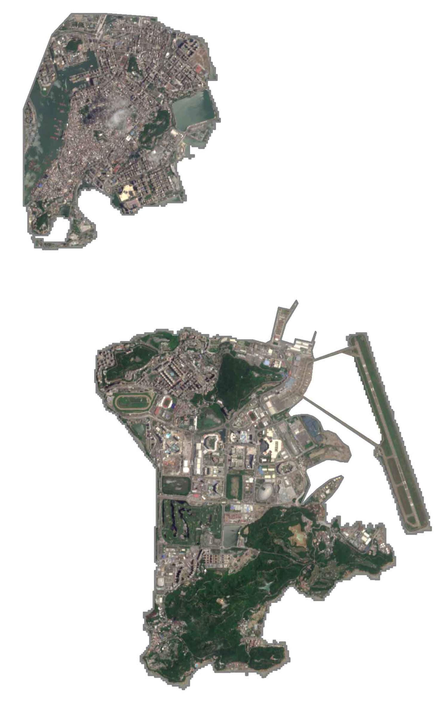 Macau Satellite Map GLOSSY POSTER PICTURE PHOTO PRINT BANNER ...