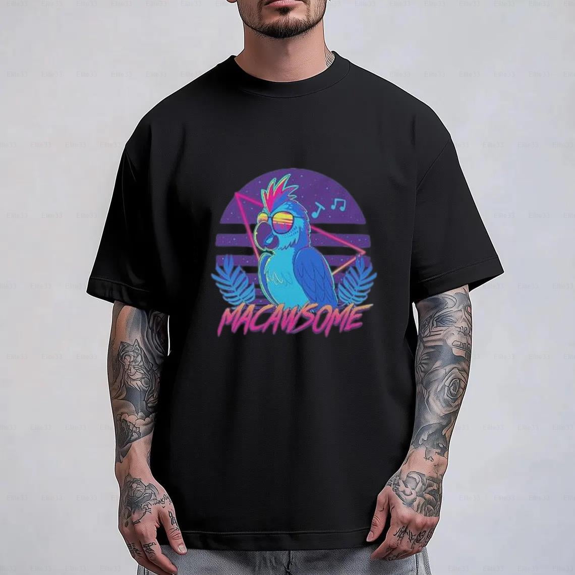 Macawsome T-Shirt with Vibrant and Fun Parrot Artwork, for men & women ...