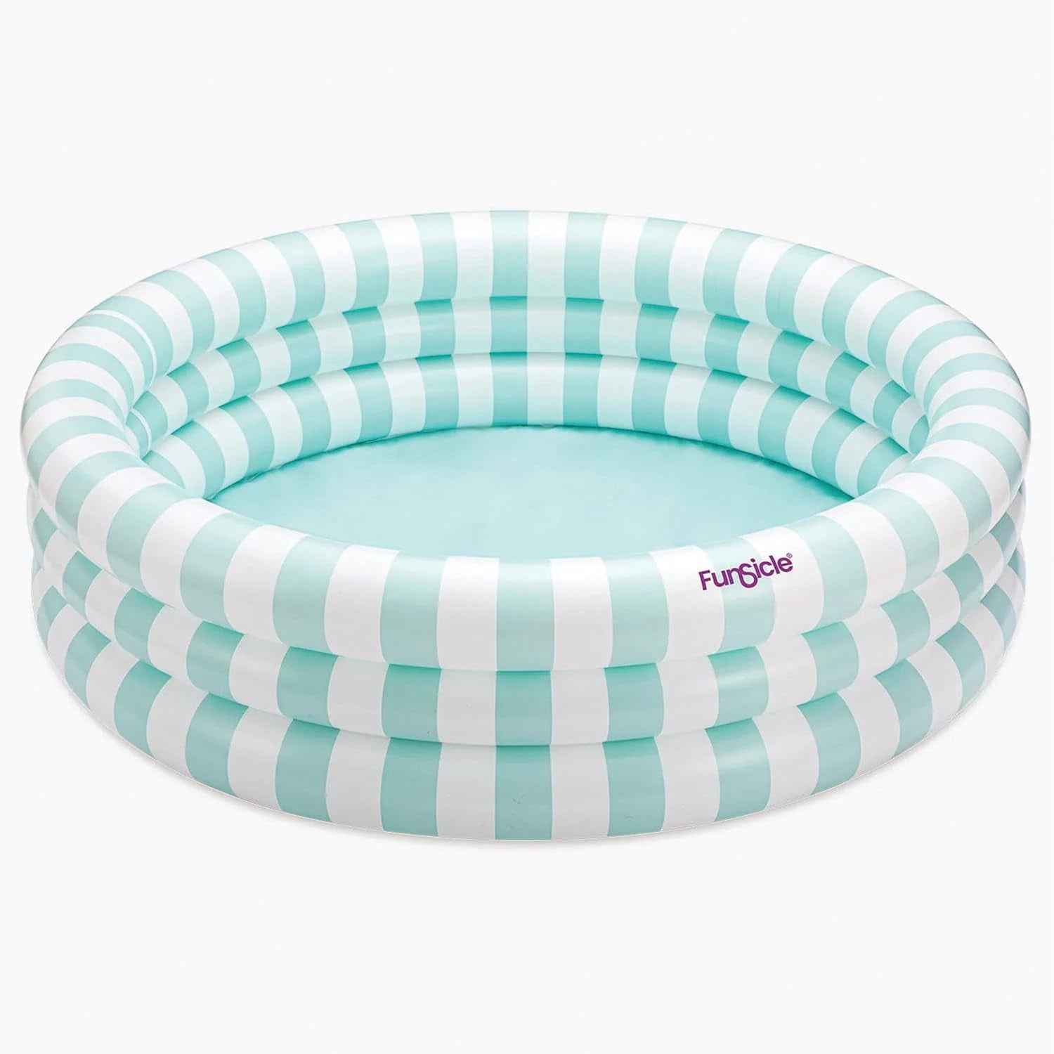 Maccabi Art Pastel Stripe Inflatable Pool – Round Plastic Pool for Kids ...