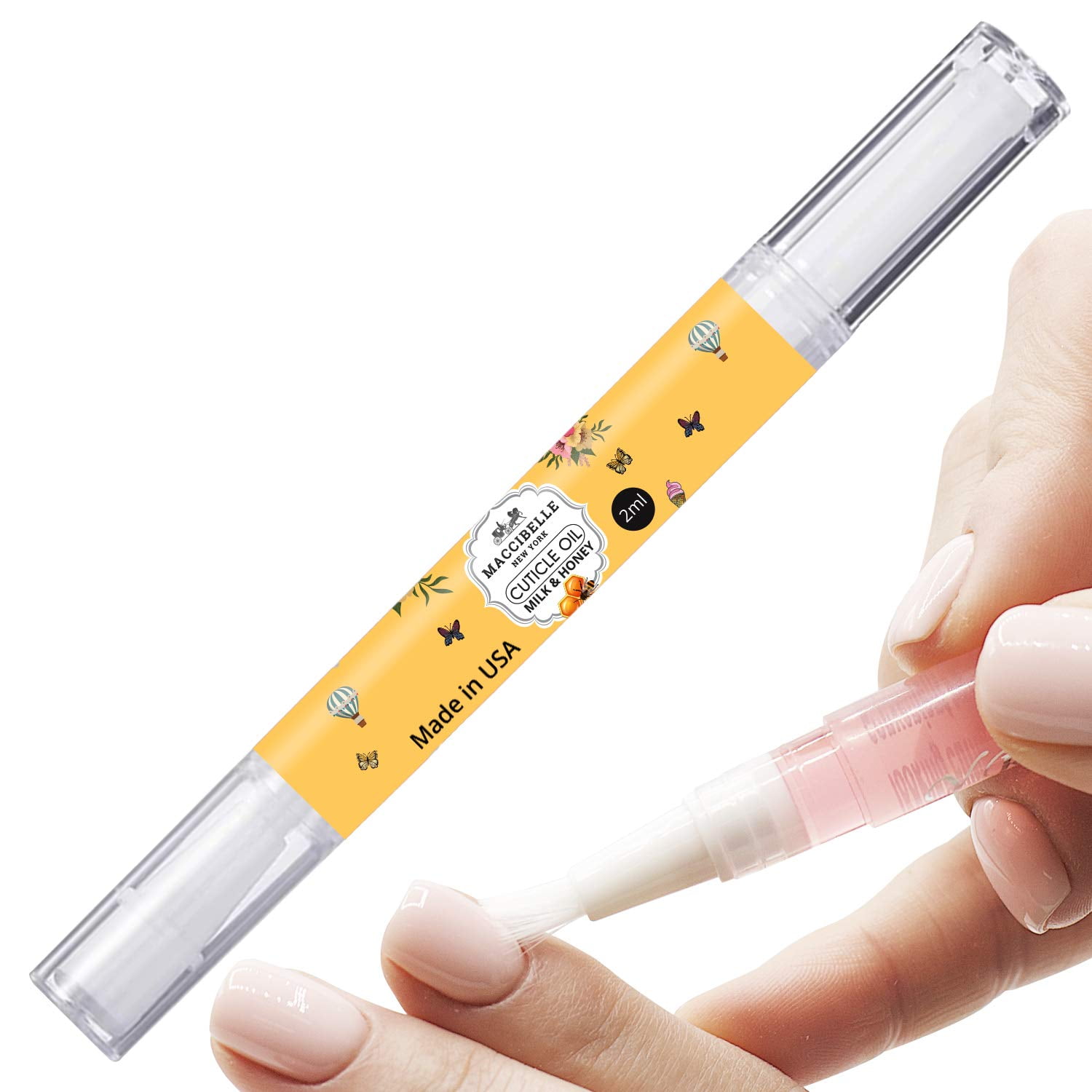 Maccibelle Milk & Honey Pure Cuticle & Nail Oil Pen 2ml Heals Dry ...