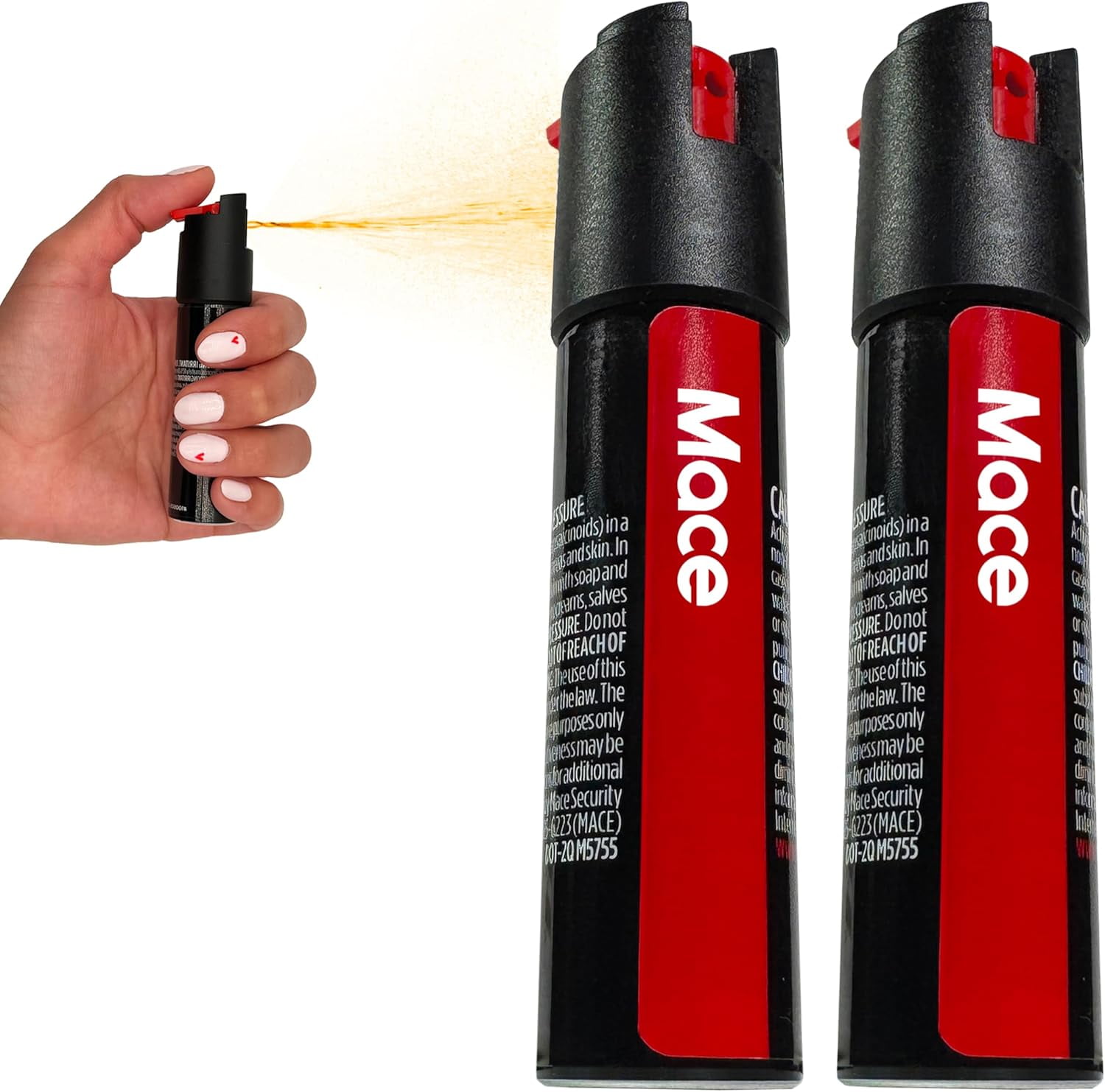 Mace Brand 2-Pack Full Size Twist Lock Pepper Spray, 0.75 oz/each, 12 ...