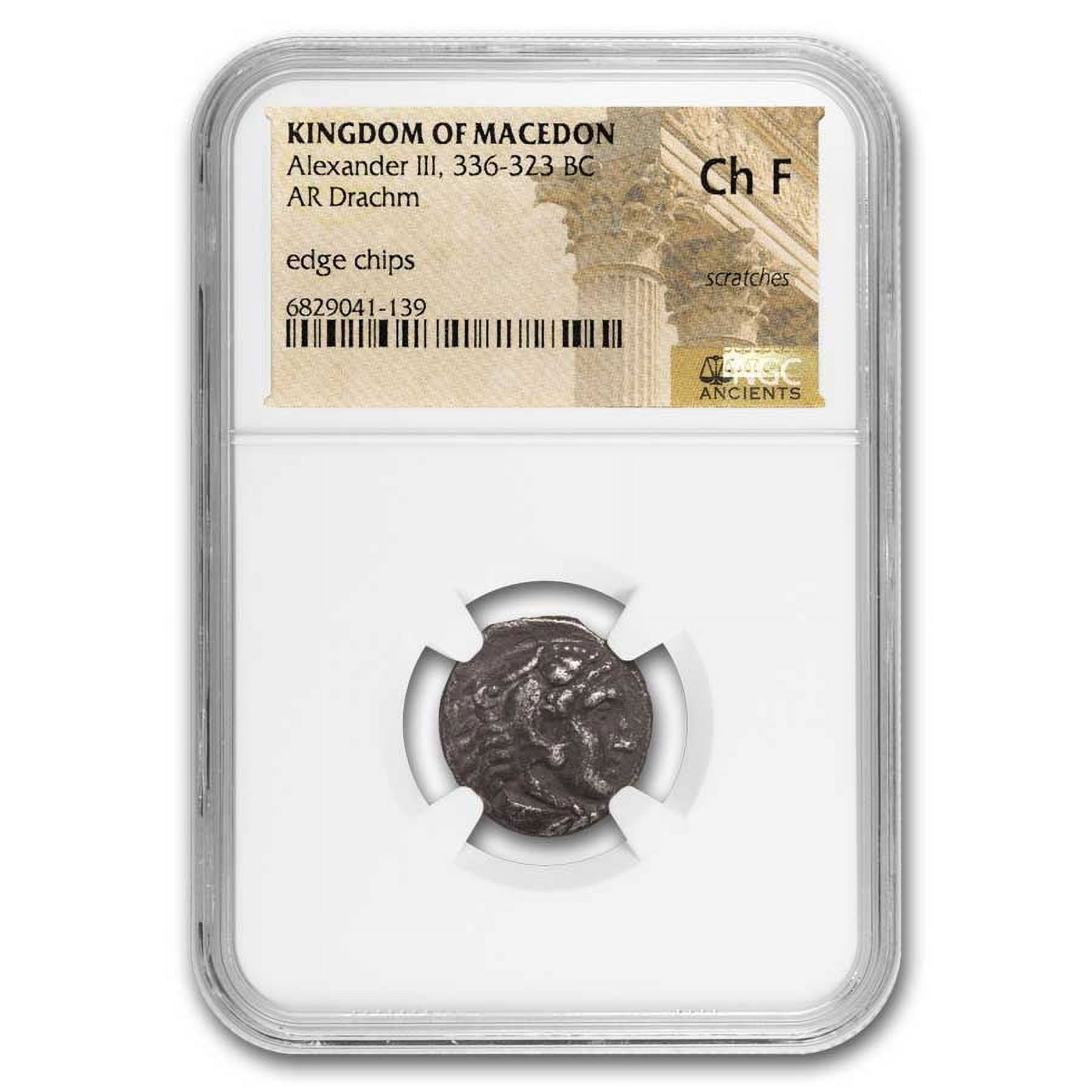 Macedon AR Drachm Alexander III 336-323 BC Ch Fine NGC (Lifetime ...