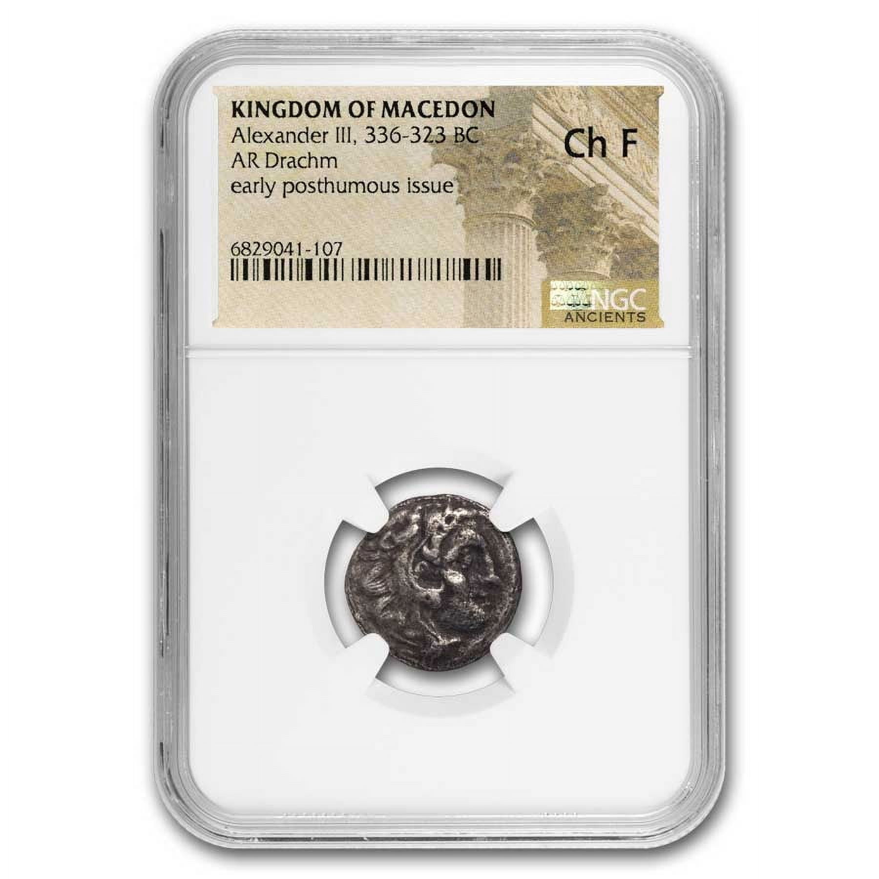 Macedon Alexander III Drachm 336-323 BC Ch Fine NGC Posthu. Issue ...