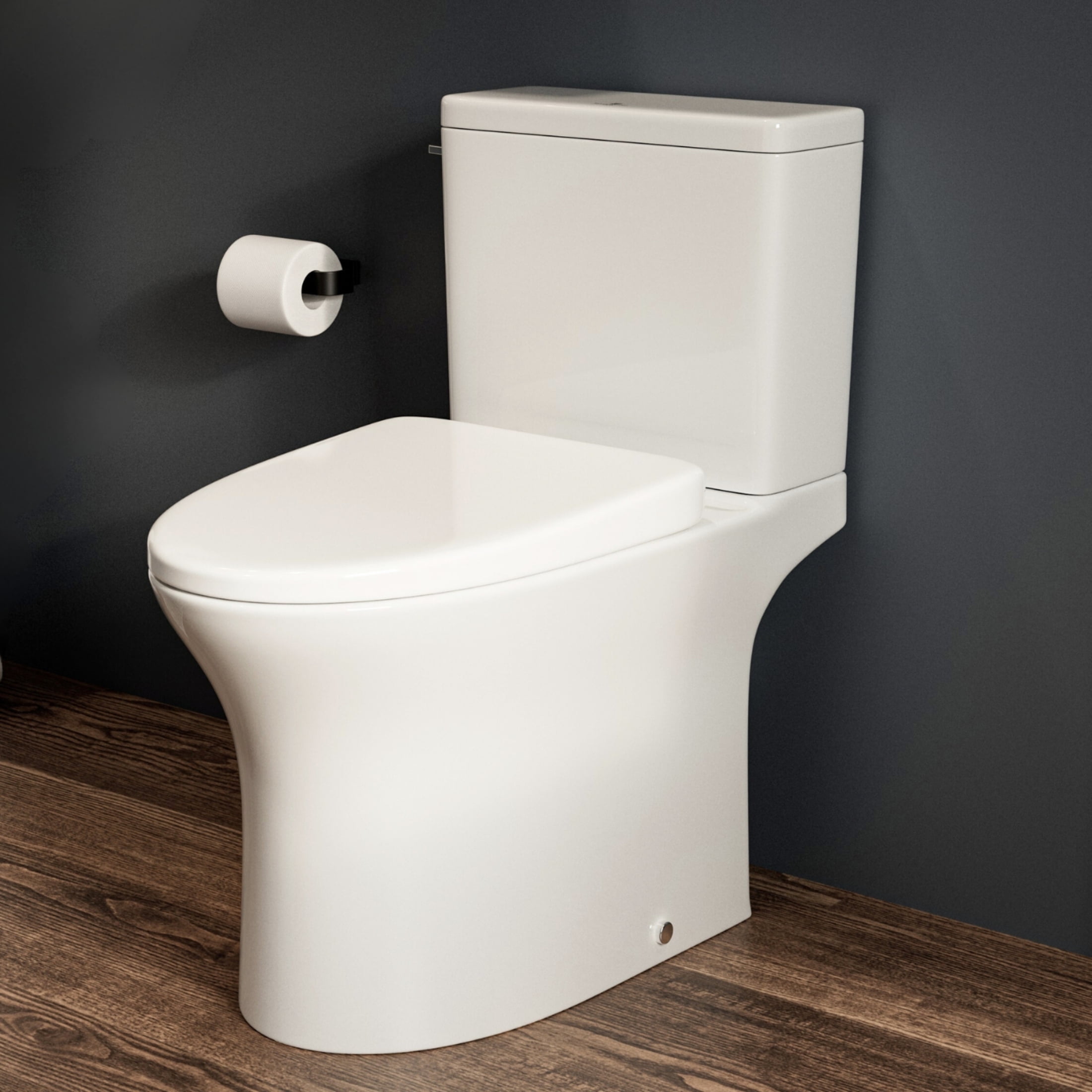 MaceratingFlo Rear Outlet Toilet with Tornado Flush, Back Discharge ...