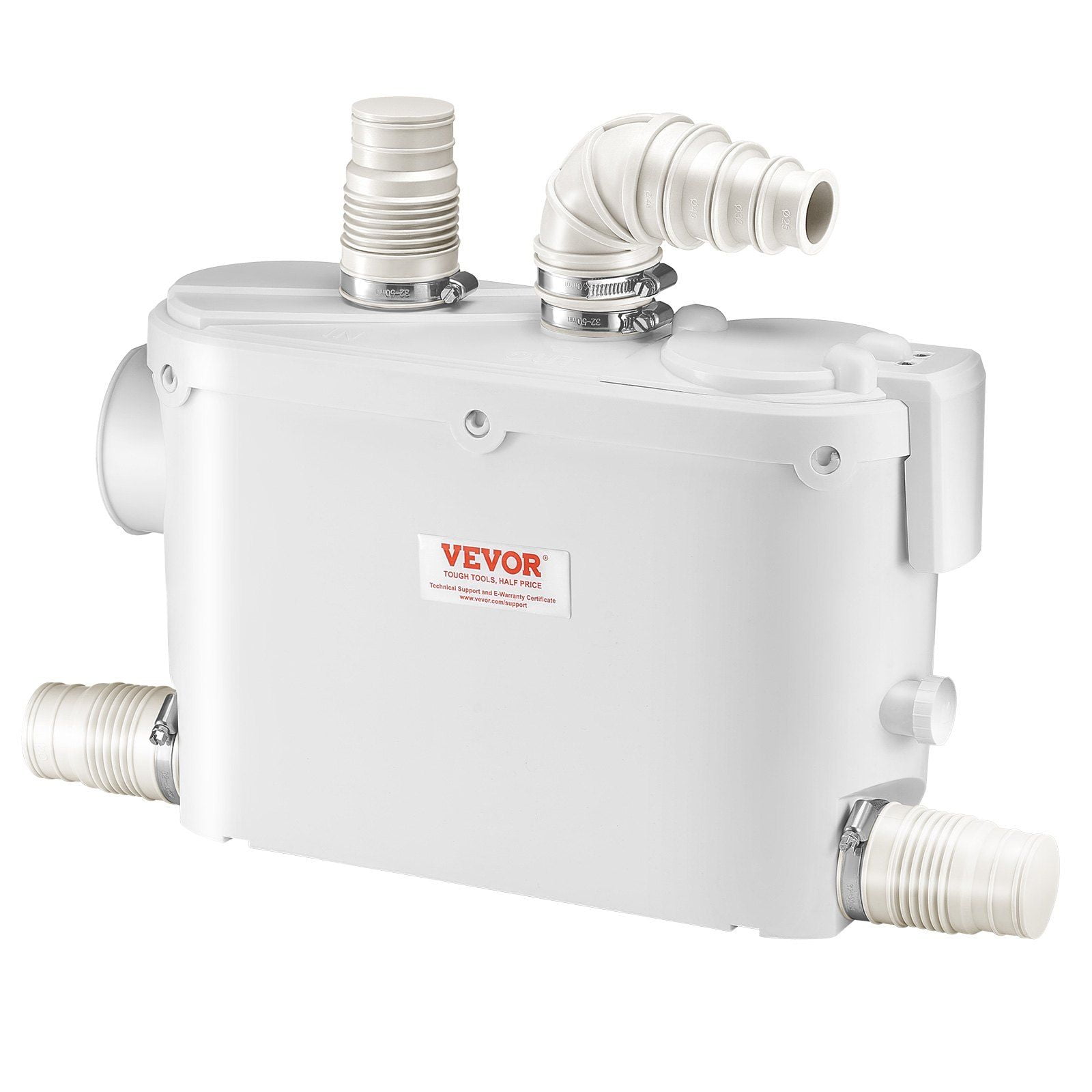 Macerator Pump 500W with 29 GPM Flow and 26 ft Head Lift, Heavy Duty ...