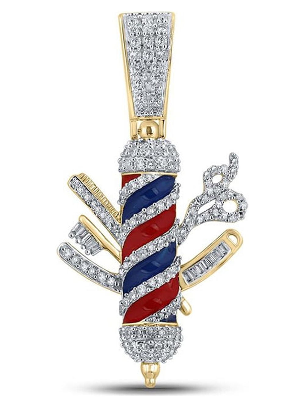 Gold Barber Pole Charm