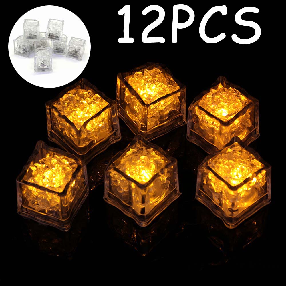 Macgin LED Ice Cube Lights, Submersible Liquid Activated Color Changing ...