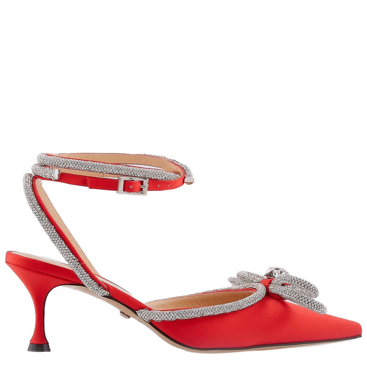 Mach & Mach Double Bow Pointed-Toe Pumps, Brand Size 37 ( US Size 7 ...