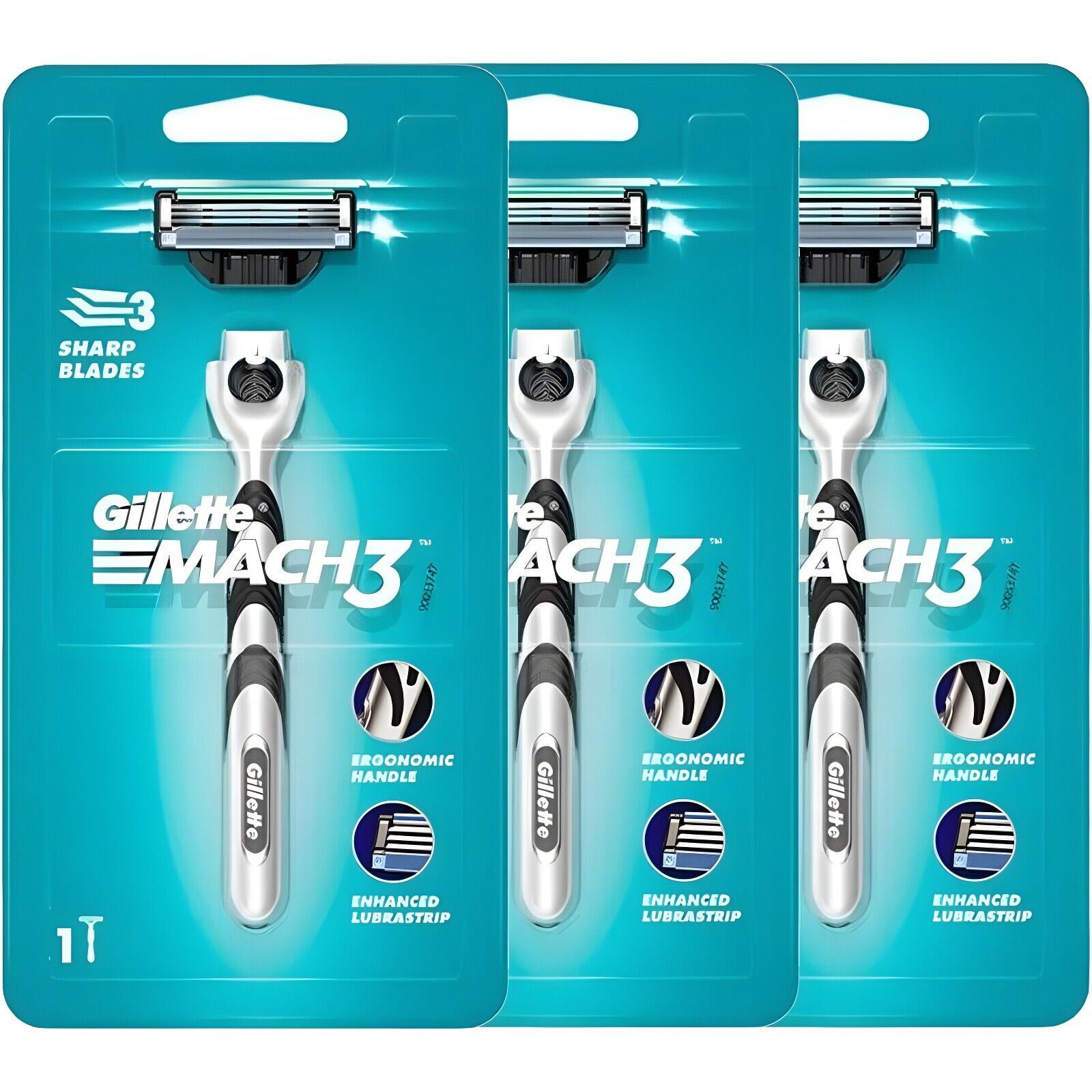 Mach3 Razor Handle with 1 Mach 3 Refill Cartridge - Walmart.com