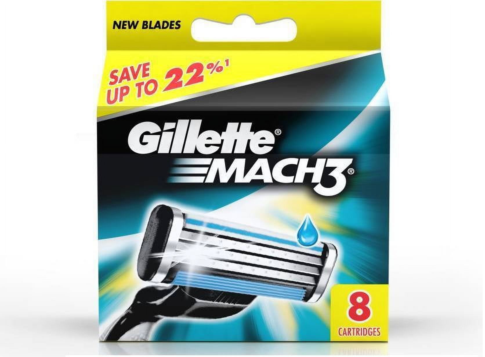 Gillette Mach3 Refill Cartridge Blades, 3-Blade Technology, Comfort ...