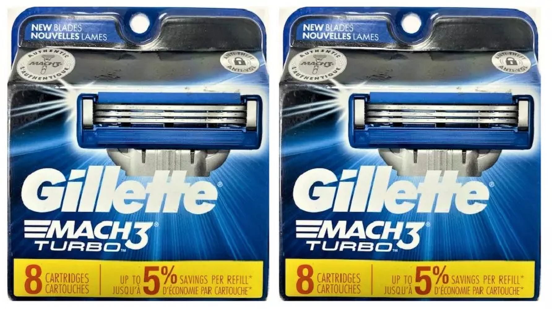 Mach3 Turbo Razor Blade Cartridges. 8 Count (2 Pack) - Walmart.com