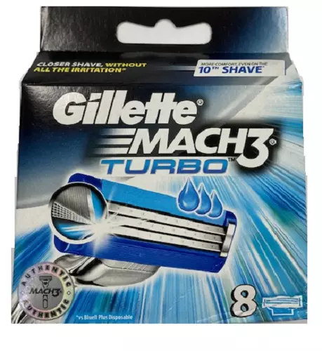 Mach3 Turbo Razor Blade Refills – 8 Ct for Ultra-Smooth Shaving ...
