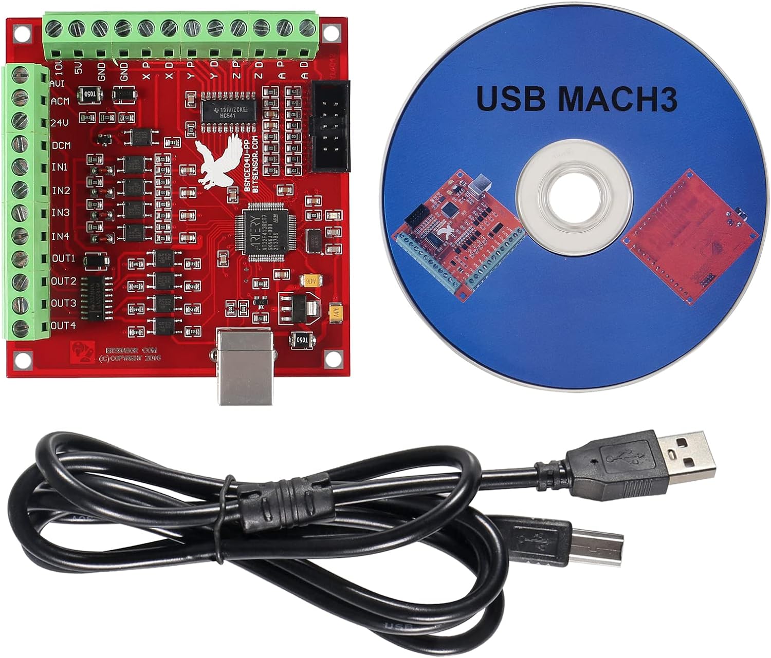 Mach3 USB Interface Board, USB MACH3 100Khz Motion Controller Breakout ...