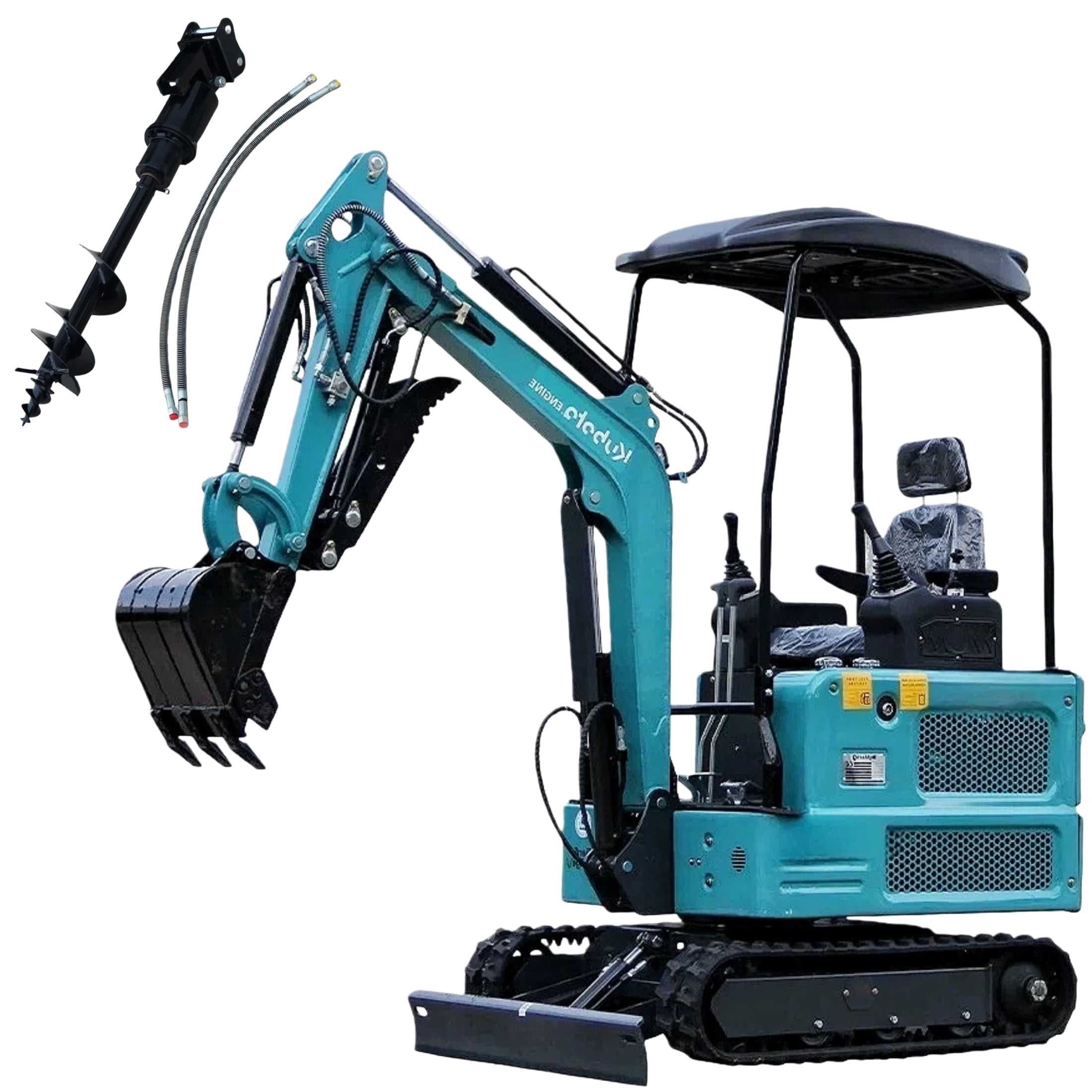 MachPro 1.8 Ton Diesel Mini Excavator With Auger, EPA-Certified Kubota ...