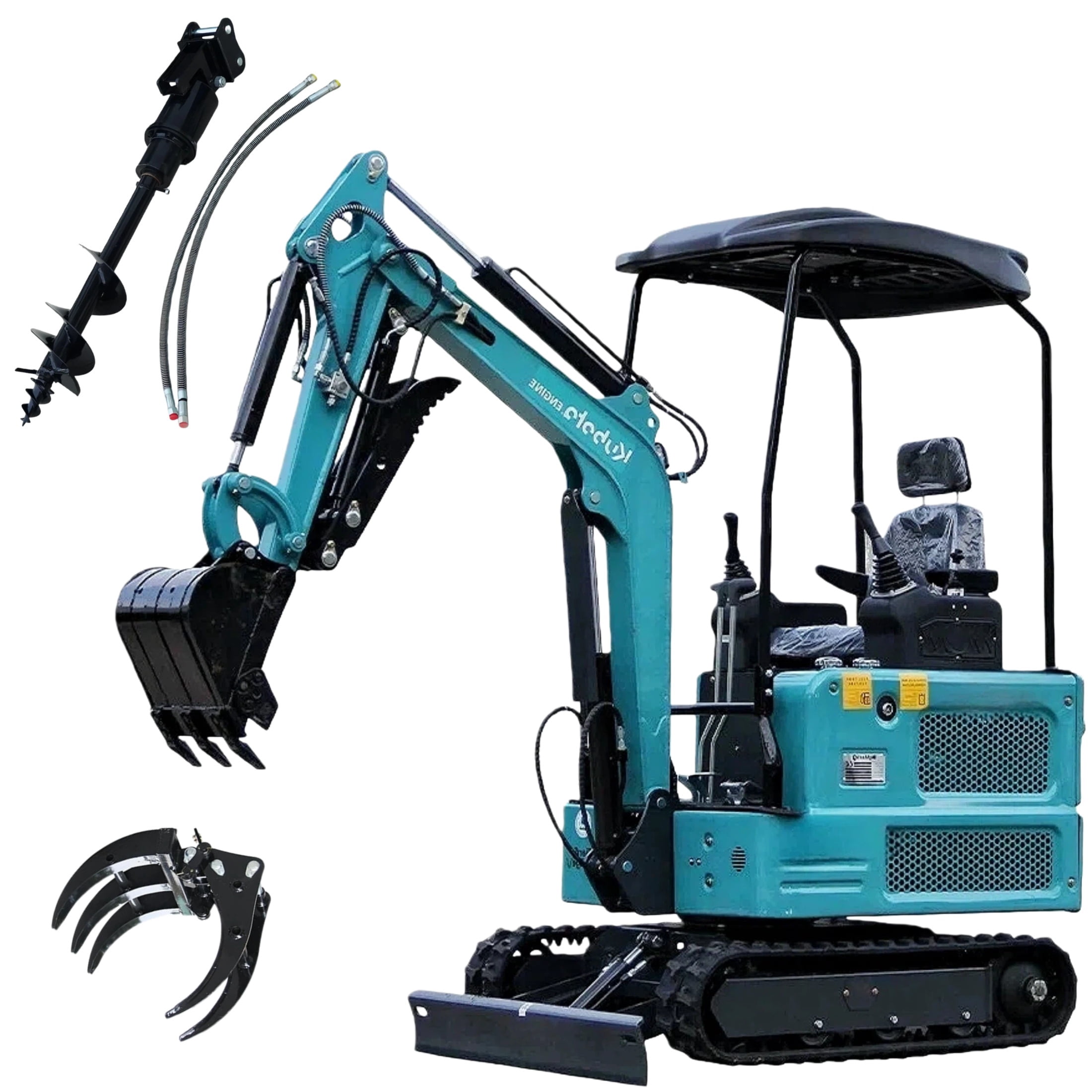 MachPro 1.8 Ton Diesel Mini Excavator With Auger, Grapple, EPA ...
