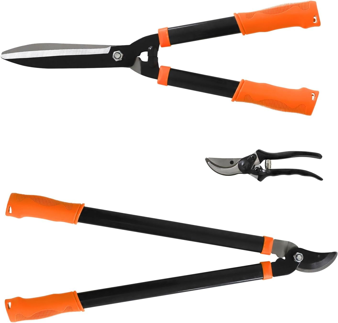 Machete, Hedge Shears and Tree Shears 3pcs Heavy Duty Garden Shears Set ...