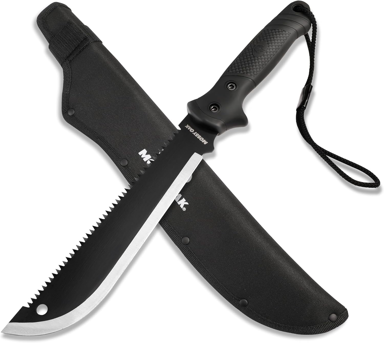 Machete with Saw, 19" Sharp Machete with Sheath, Ergonomic No-Slip ...