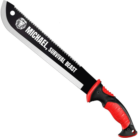 Machete with Saw - 25” Heavy Duty Tool & Sheath - Ergonomic No-Slip ...