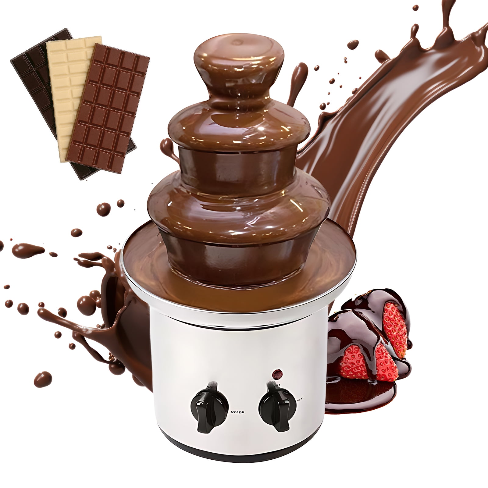 Machine 3 Tier Electric Chocolate Fountain Machine With Tray Automatic ...