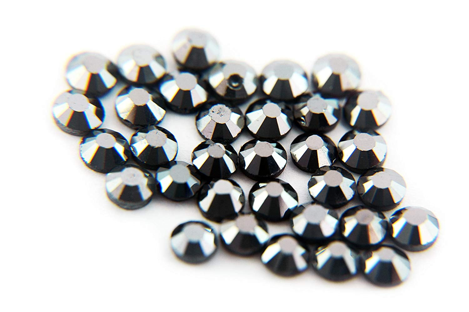 Machine Cut Hot Fix Rhinestones by Threadart SS10 (3mm) Hematite 10 ...
