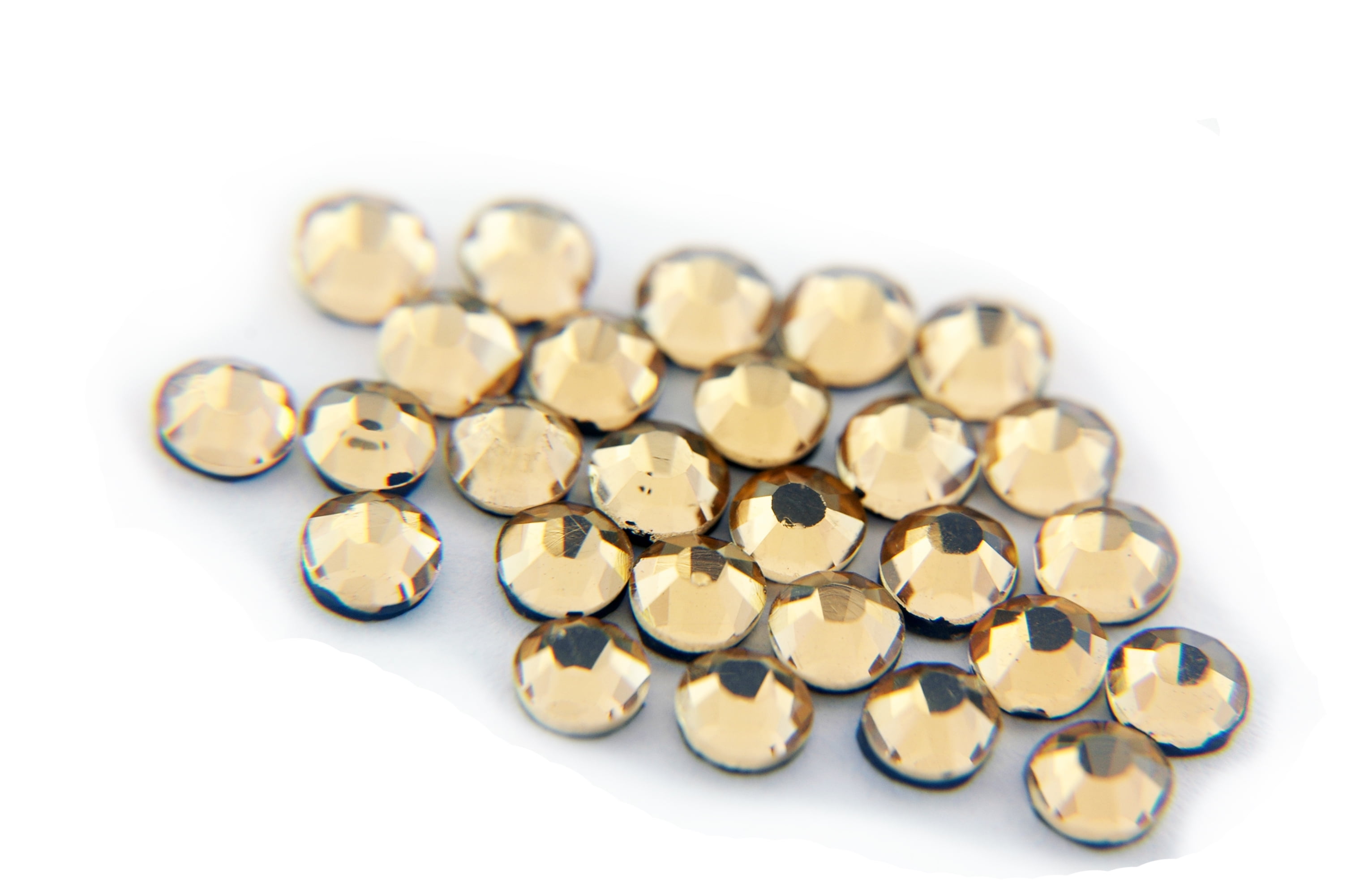 Machine Cut Hot Fix Rhinestones by Threadart SS30 (6.5mm) Citrine 1 ...