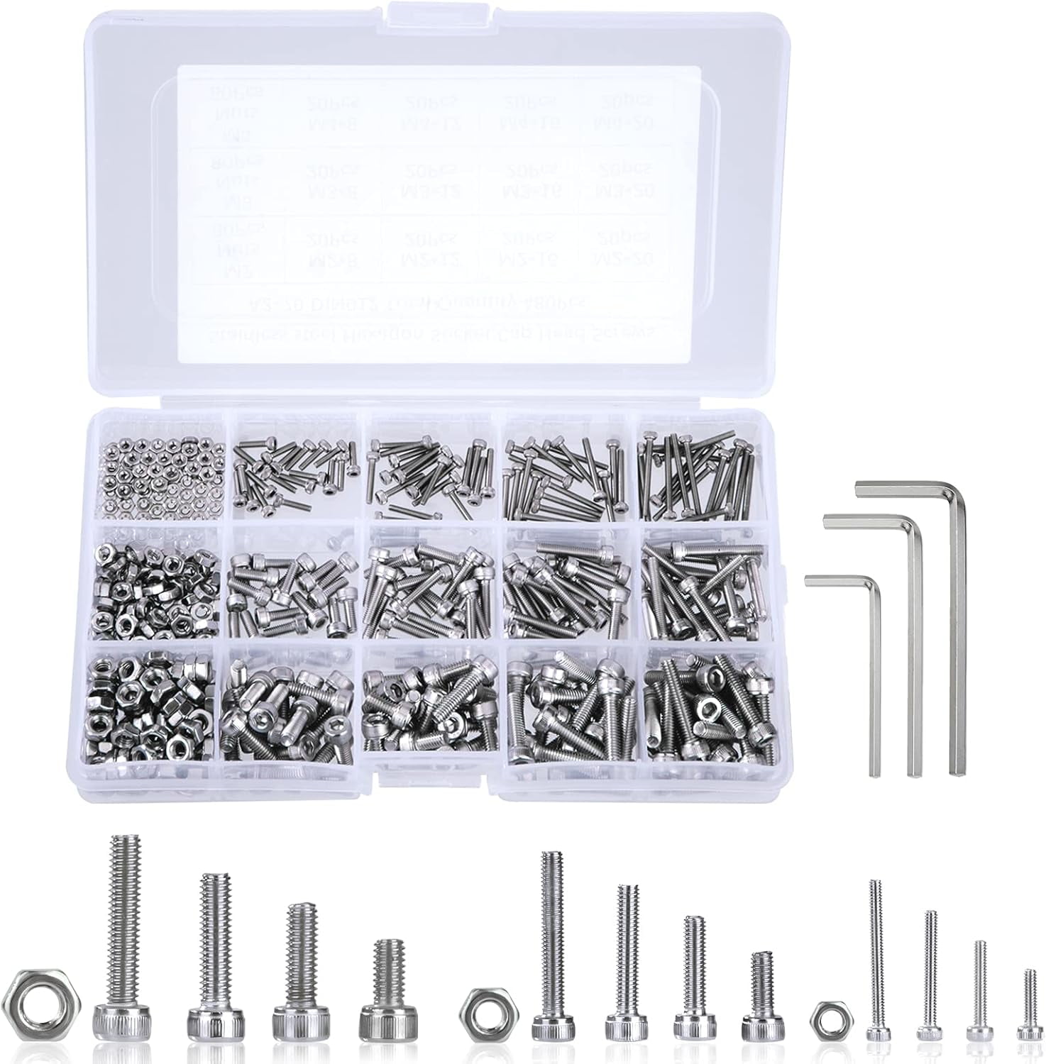 Machine Fastener Set, Precision-Crafted Hex Socket Head Cap Screws In ...